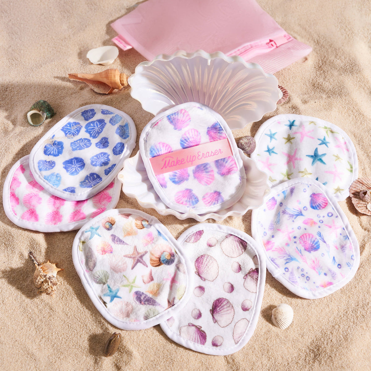 MakeUp Eraser | Seashells 7-Day Gift Set & Seashell Case – Icon Hair & Body